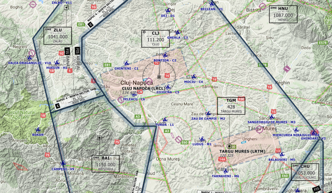 În data de 10 noiembrie 2016, a intrat in vigoare zona de control terminală TMA NAPOC. Hărțile ...